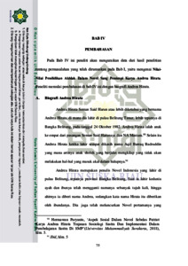 NILAI NILAI PENDIDIKAN AKHLAK DALAM NOVEL SANG PEMIMPI KARYA ANDREA HIRATA - Universitas Islam ...